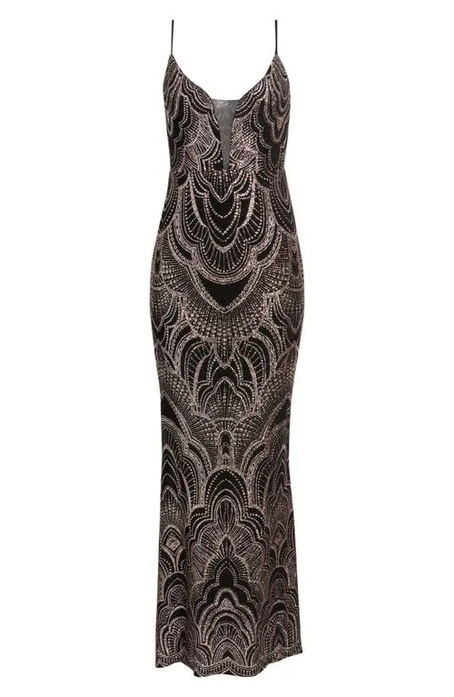 JUMP APPAREL Glitter Sleeveless Gown