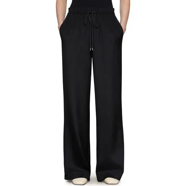 Lafayette 148 New York Wide Leg Silk-blend Pants