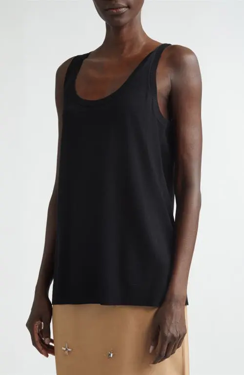Lafayette 148 New York Scoop Neck Merino Wool Sweater Tank