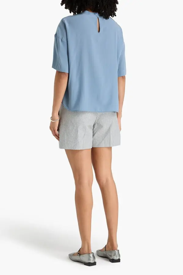 Brunello Cucinelli Beadembellished Layered Silk Top