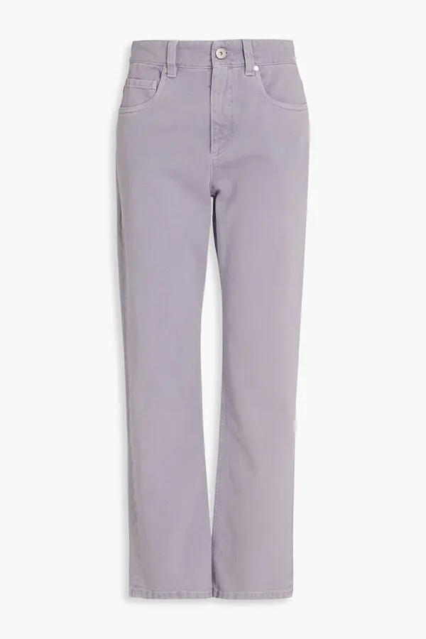 Brunello Cucinelli Highrise Straightleg Jeans - Lilac