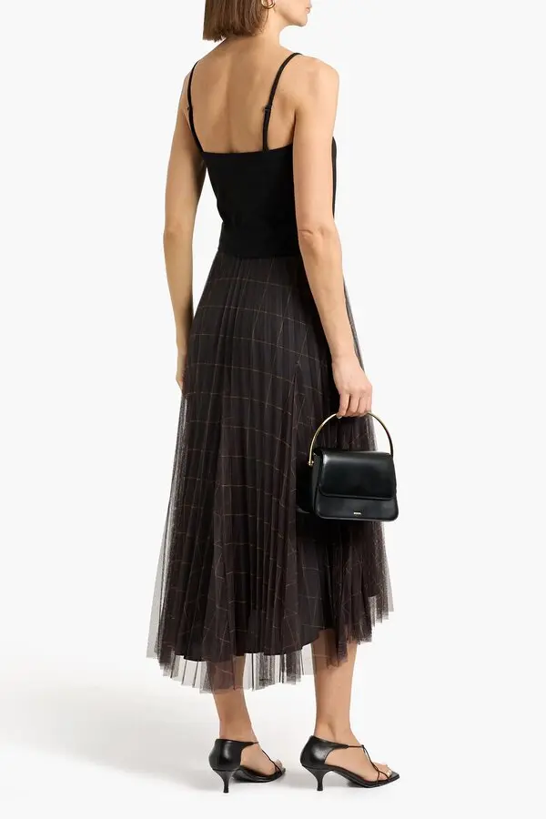Brunello Cucinelli Cropped Cotton-blend Jersey Bustier Top - Black
