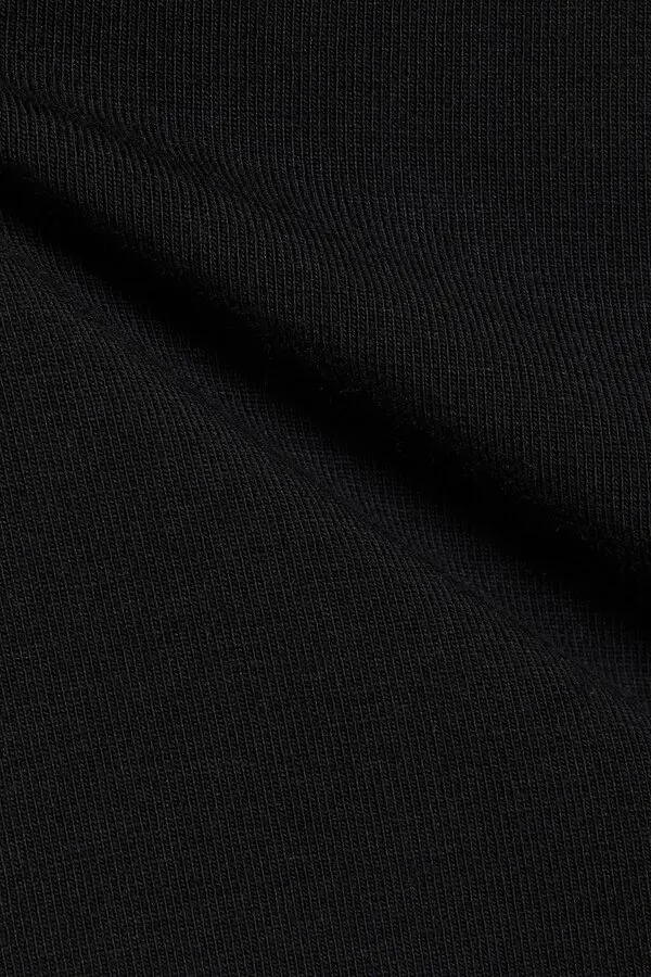 Brunello Cucinelli Cropped Cotton-blend Jersey Bustier Top - Black