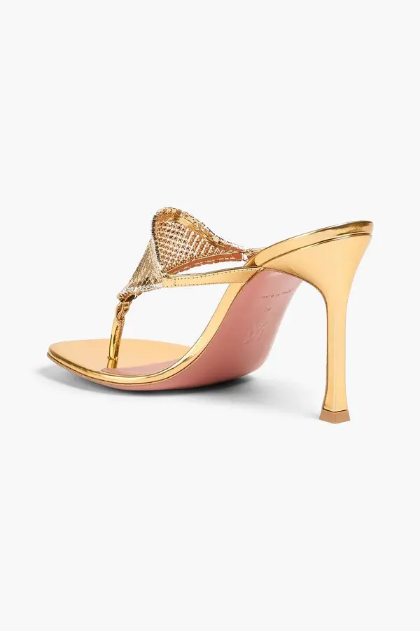 Amina Muaddi Cameron Chainmail Mules