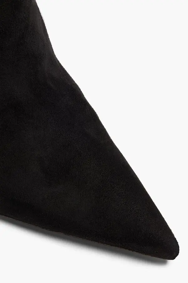 Amina Muaddi Olivia Suede Thigh Boots