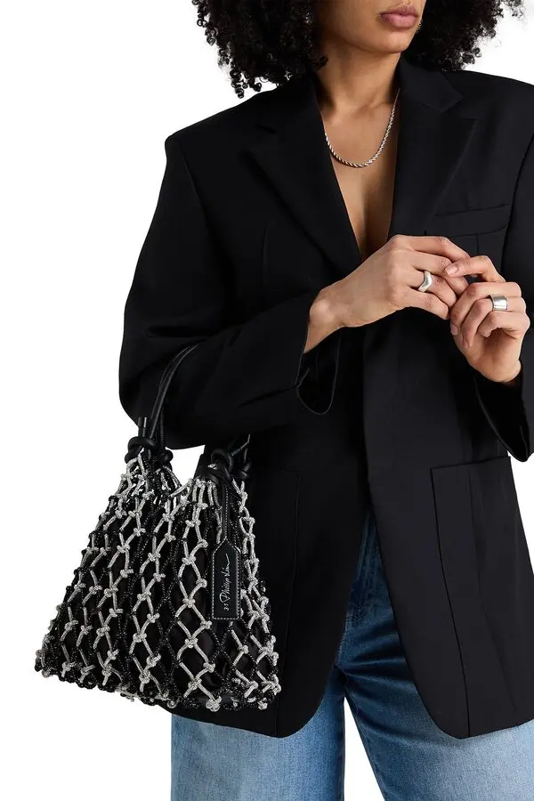 3.1 Phillip Lim Crystal-embellished Macramé Tote