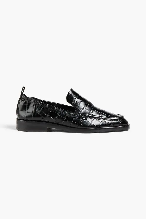 3.1 Phillip Lim Alexa Croceffect Leather Loafers