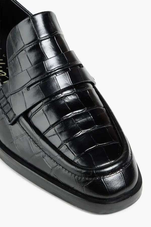 3.1 Phillip Lim Alexa Croceffect Leather Loafers