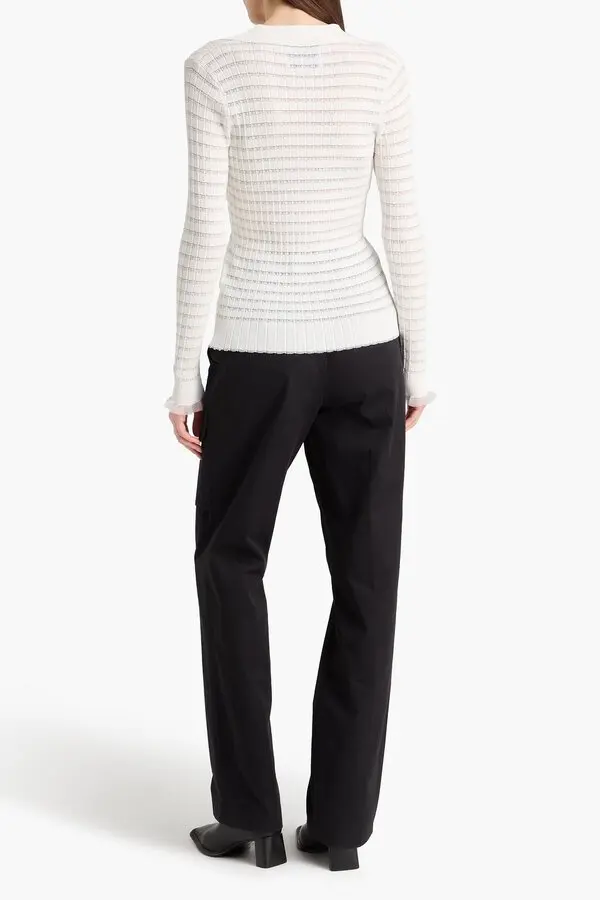 3.1 Phillip Lim Ribbedknit Polo Sweater - Ivory