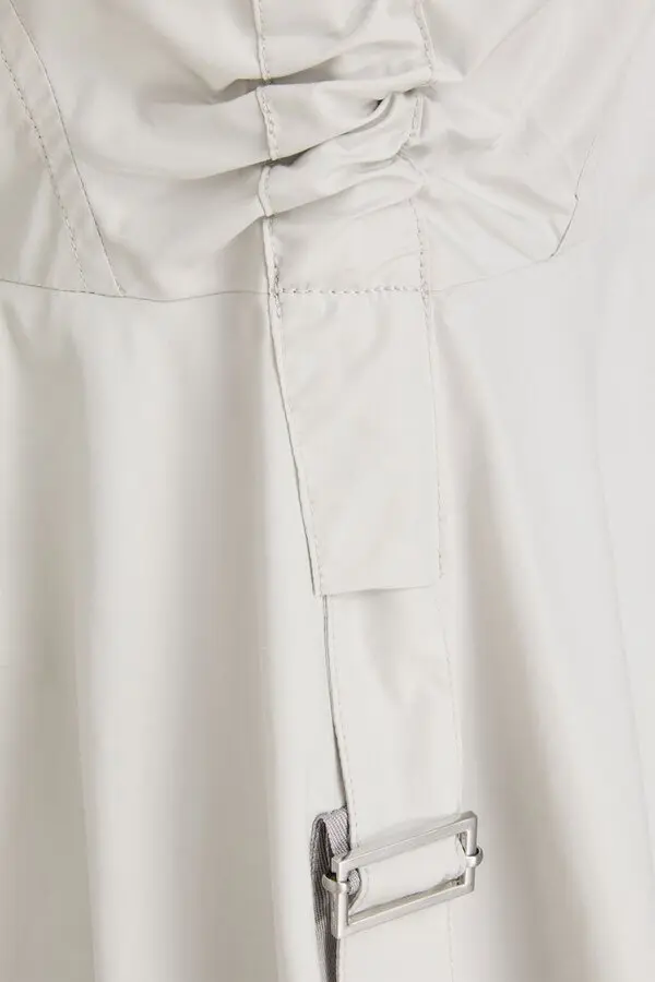 3.1 Phillip Lim Ruched Cotton-blend Poplin Midi Dress - Light Gray