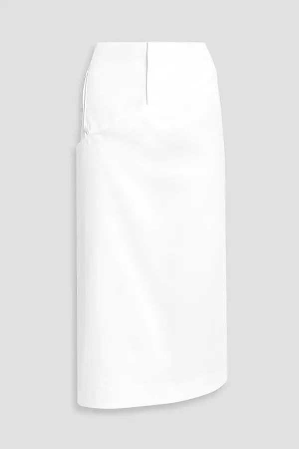 Tibi Cottontwill Midi Wrap Skirt