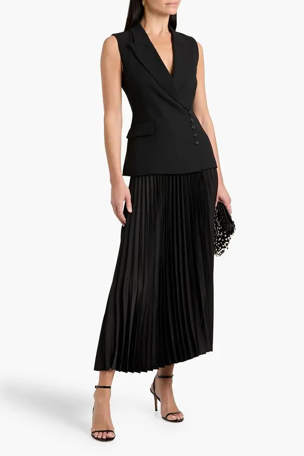Simkhai Valarie Crepe Vest - Black