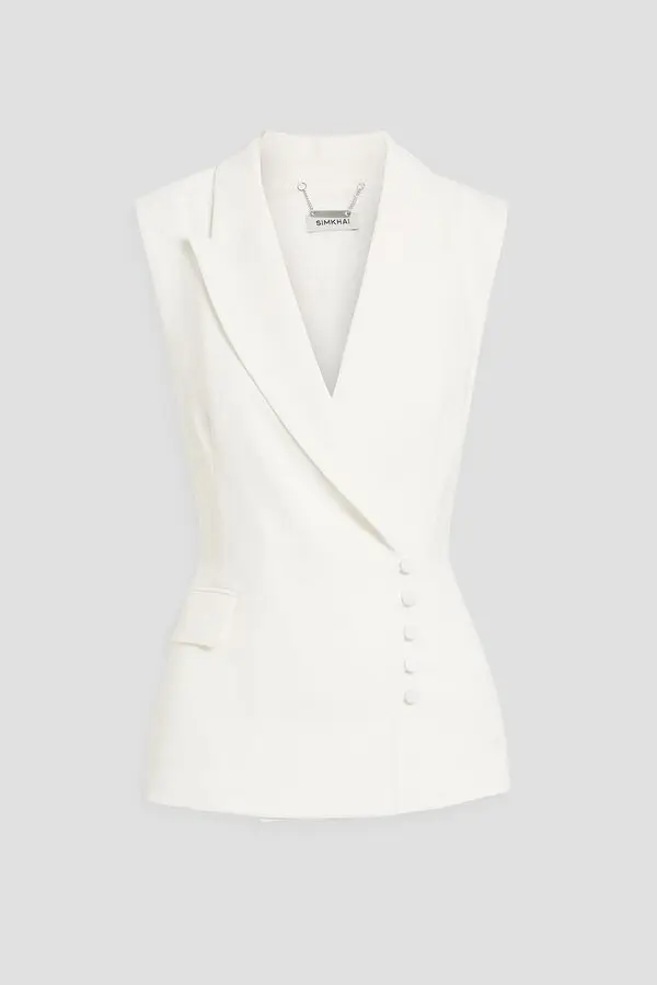 Simkhai Valerie Crepe Vest - Ivory