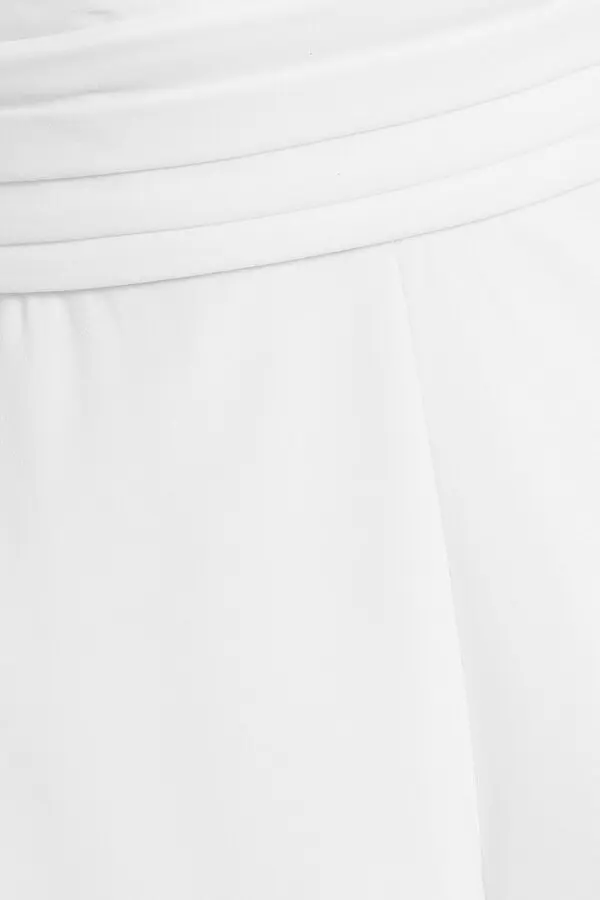 Theia Faye Pleated Crepe Wide-leg Jumpsuit