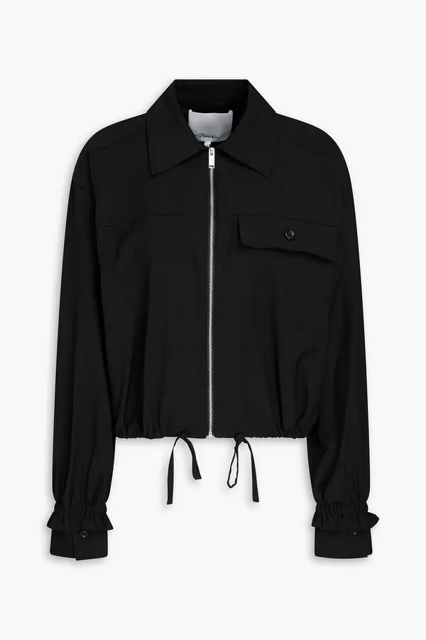 3.1 Phillip Lim Ruffled Woolblend Jacket - Black