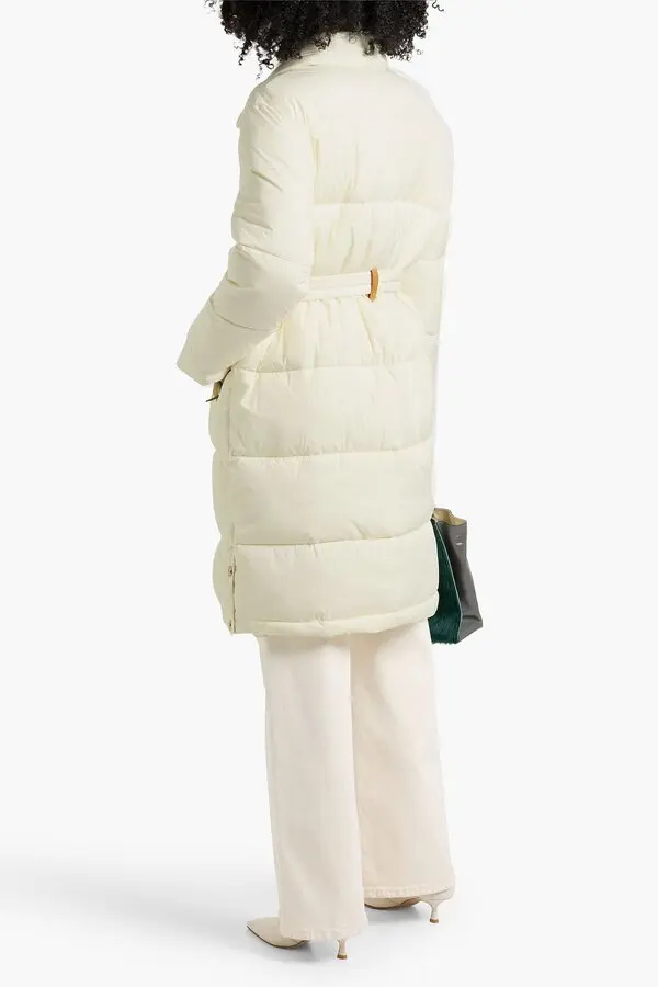 Sandro Belted Quilted Shell Coat