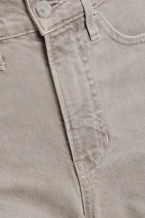 Veronica Beard Taylor Cropped High-rise Wide-leg Jeans - Gray