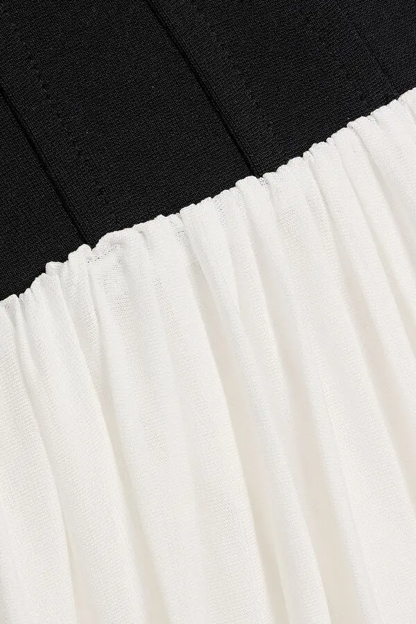 Simkhai Josie Strapless Two-tone Mini Dress