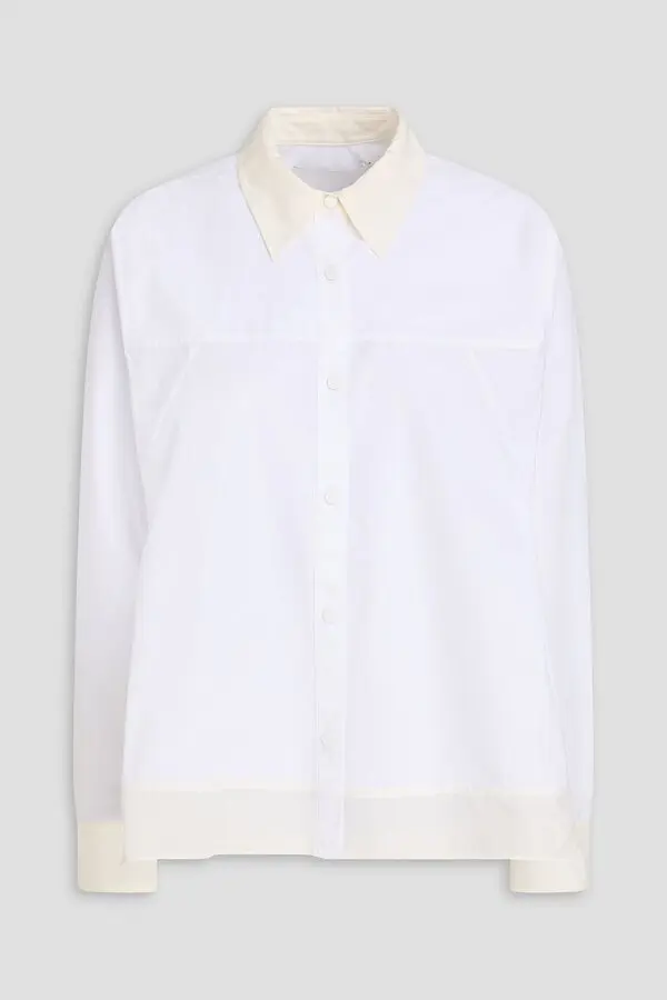 3.1 Phillip Lim Cotton And Silkblend Poplin Shirt - Off-white
