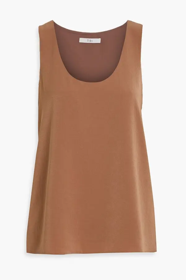 Tibi Crepe De Chine Tank