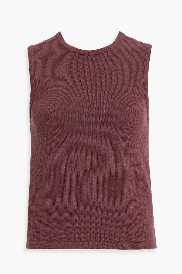 Tibi Wrapeffect Cotton Top - Plum