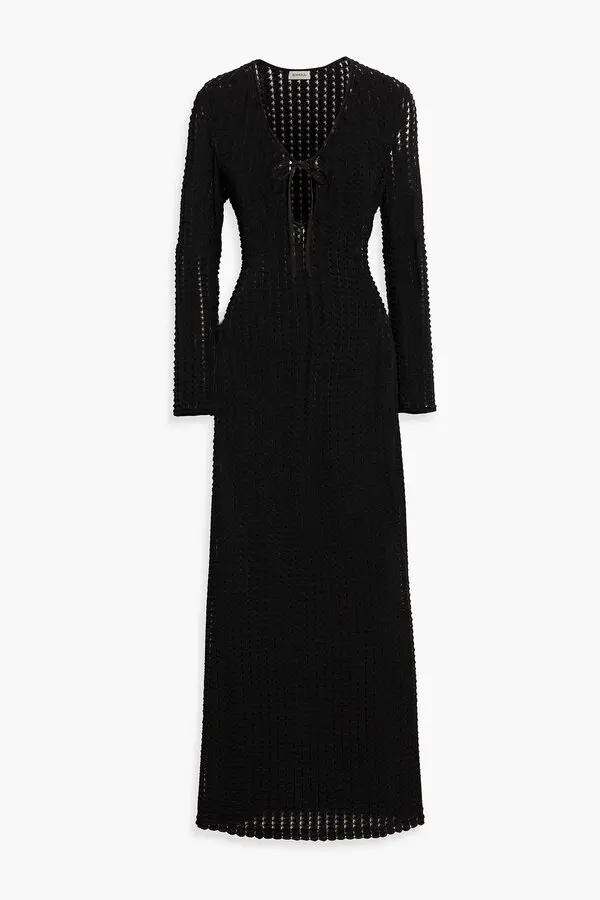 Simkhai Elton Openknit Maxi Dress - Black