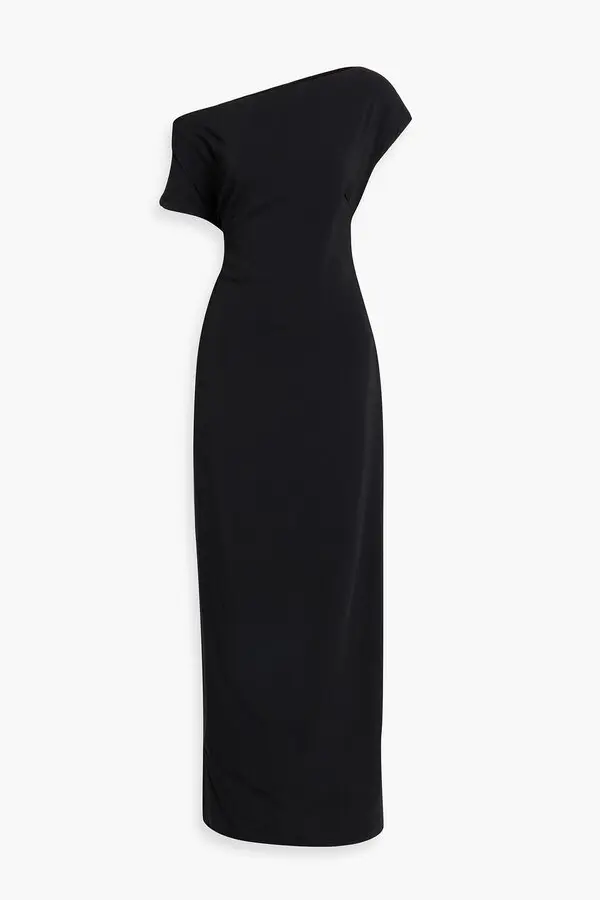 ST. AGNI One-shoulder Crepe Maxi Dress