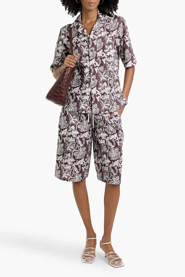 Tibi Floral-print Shell Shirt