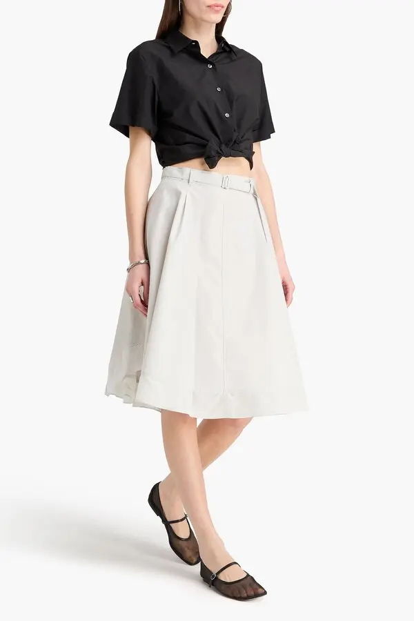 3.1 Phillip Lim Chiffon-trimmed Cotton-blend Mini Skirt