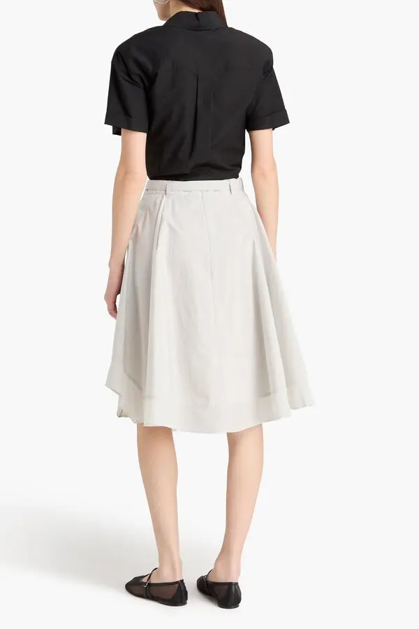3.1 Phillip Lim Chiffon-trimmed Cotton-blend Mini Skirt