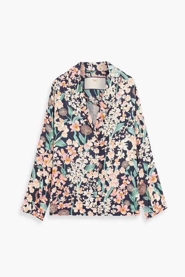 Agua Bendita Silice Danza Floral-print Blazer