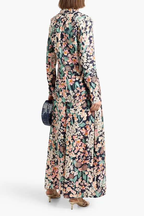 Agua Bendita Silice Danza Floral-print Blazer
