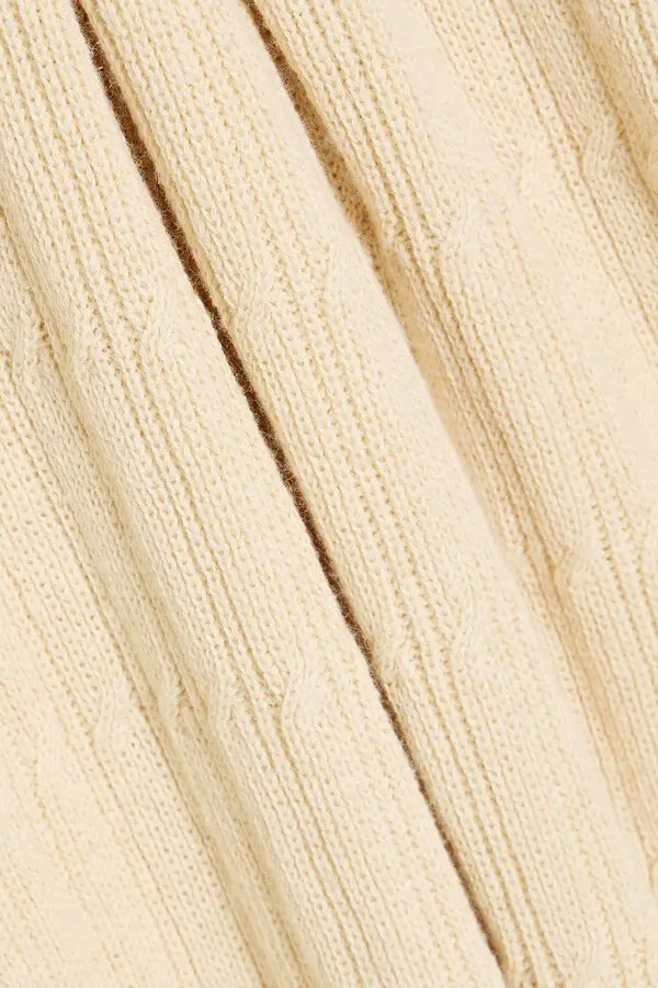 Naadam Cable-knit Pima Cotton And Hemp-blend Midi Dress