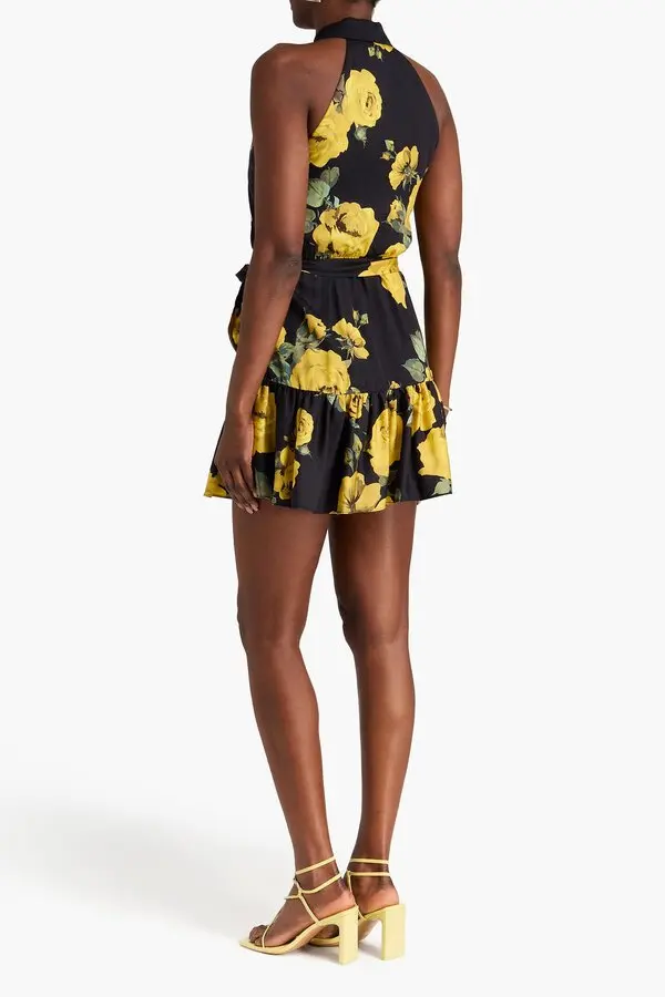 Alice + Olivia Miranda Floral-print Mini Dress