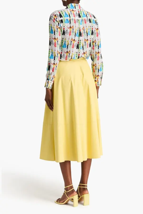 Alice + Olivia Printed Silk Crepe De Chine Shirt - Multicolor