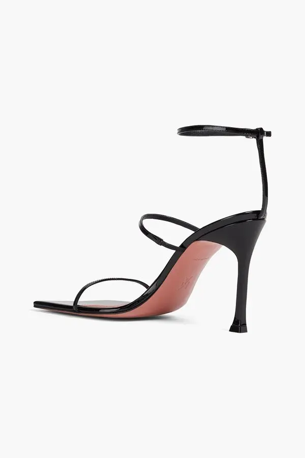 Amina Muaddi Maya Patentleather Sandals