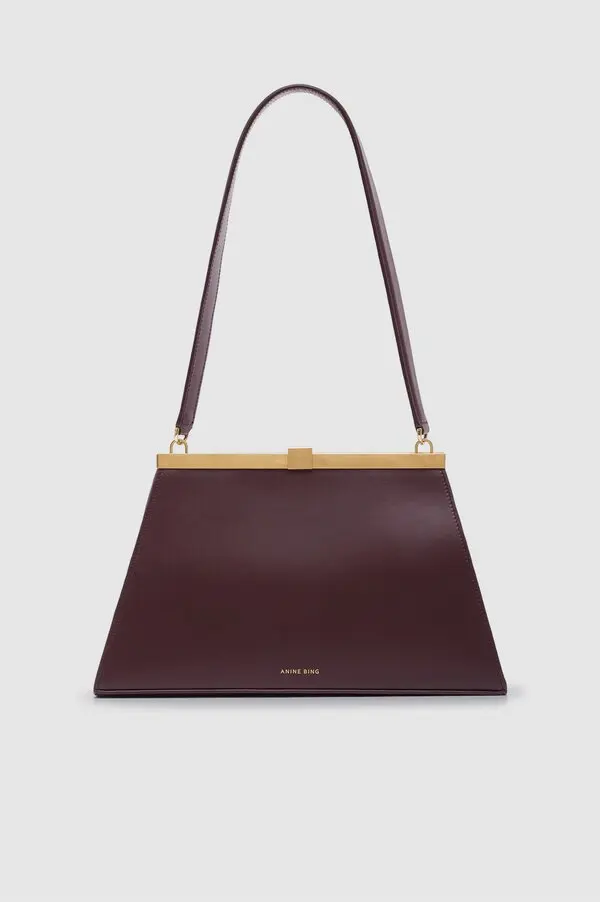 ANINE BING Anine Smooth Leather Bag - Fig