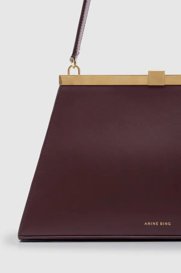 ANINE BING Anine Smooth Leather Bag - Fig