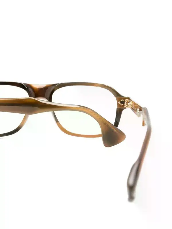 SESTINI EYEWEAR Striped Browline Eyeglasses