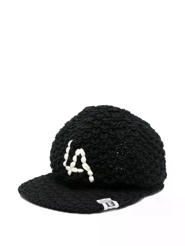 Mihara Yasuhiro La Embroidered Cap - Black