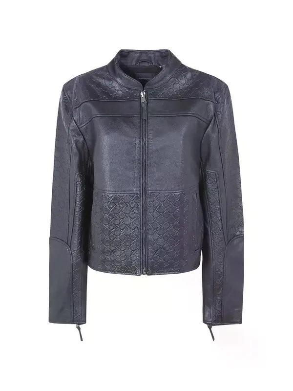 DAILY PAPER Patterned Leather Jacket