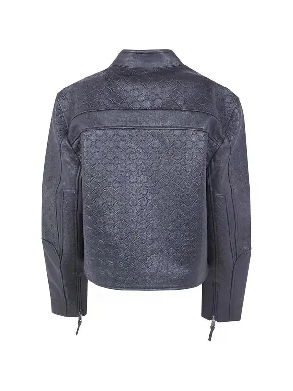 DAILY PAPER Patterned Leather Jacket
