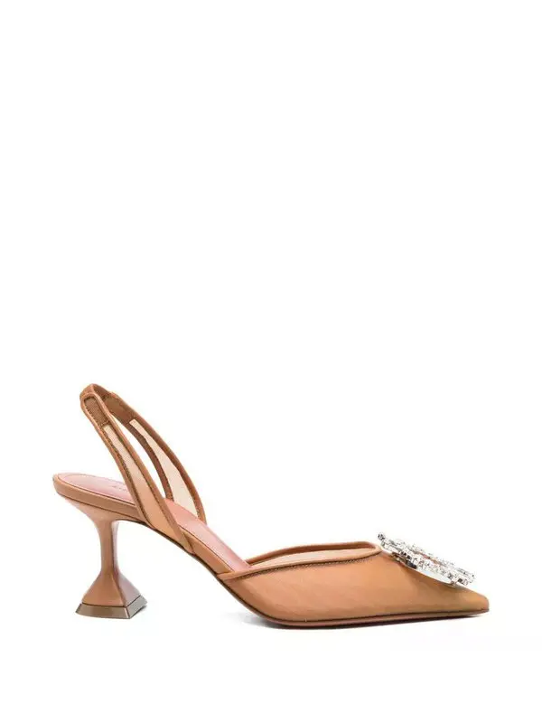 Amina Muaddi Begum Embellishment Pumps - Neutrals