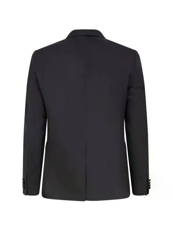 Corneliani Double-breasted Peak-lapel Blazer Wool Suit - Black