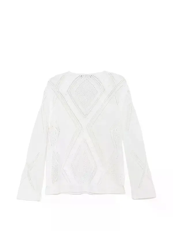 Lorena Antoniazzi Openwork V-neck Sweater