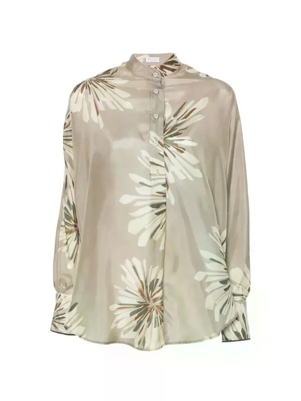 Brunello Cucinelli Floral-print Blouse