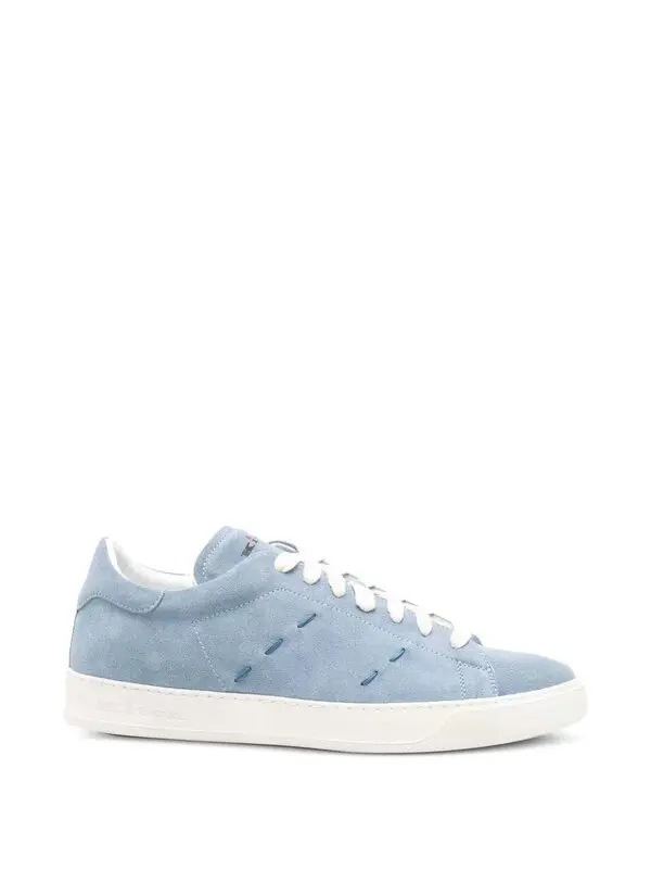 Kiton Stitching-detail Sneakers - Blue