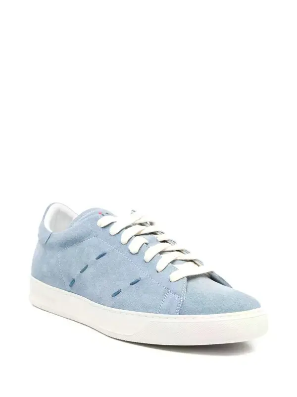 Kiton Stitching-detail Sneakers - Blue