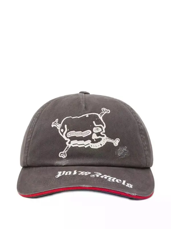 Palm Angels Skull Logo Cap - Grey