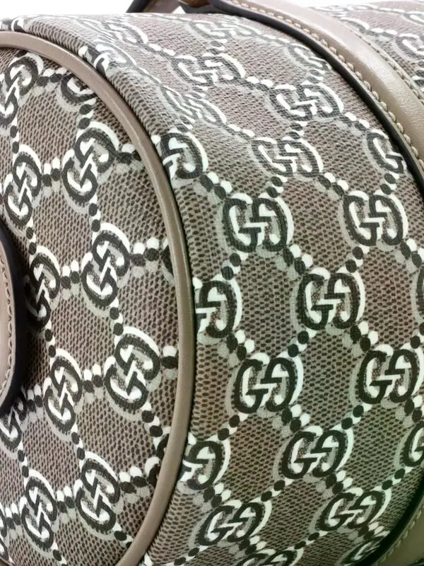 Gucci Convertible Duffle Bag Gg Shadow Coated Canvas Small